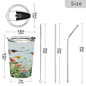 Wassud Flying Hummingbirds 20 oz Tumbler with Lid and Straw Stainless Steel Double Wall Vacuum Tumblers Insulated Travel Coffee Mug for Cold and Hot Drinks