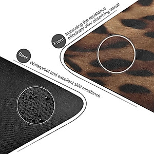 GOODOLD Leopard Print Yoga Mat, 71 x 26 Inch Non-slip Yoga Mats Folding Travel Exercise Mat Indoor Outdoor Gym Pilates with Storage Bag for Women Men