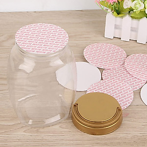 NANSHINE 500pcs 63mm(2.5") Pressure Activated Seals Cap Liners Red Foam Sealing inserts for Glass & Plastic Jar Bottles Containers No Induction Sealer Needed