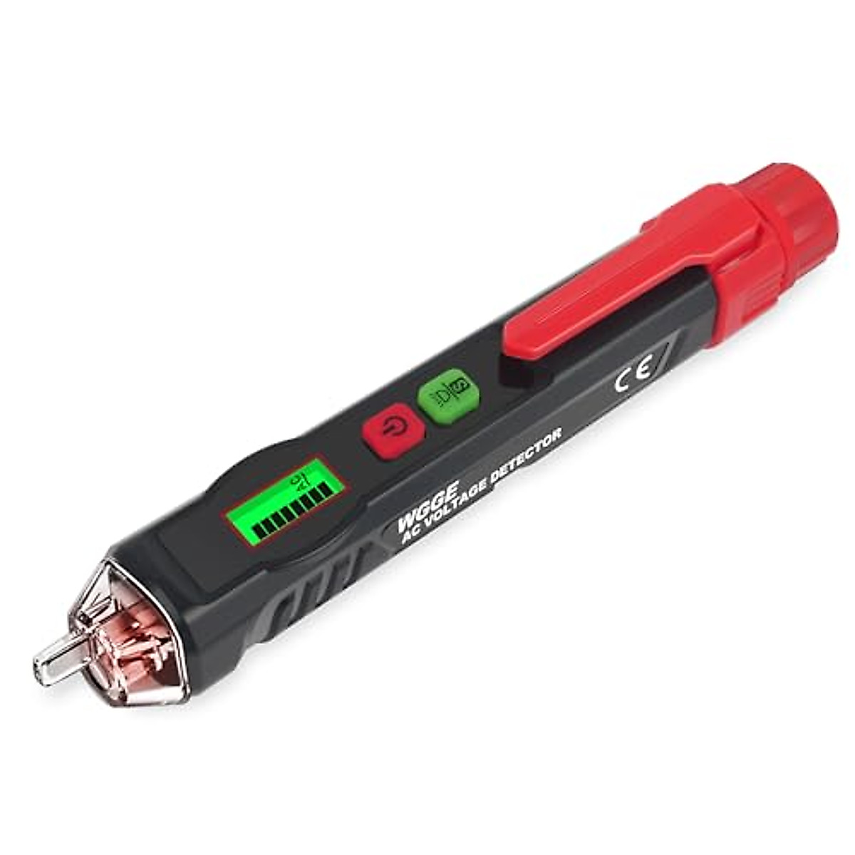 WGGE AC Voltage Tester/Non-Contact Voltage Tester with Dual Range AC 12V-1000V/48V-1000V, Electrical Pen with LCD Display and Flashlight Buzzer Alarm, Detect Wire Breakpoint, Live/Null Wire Tester