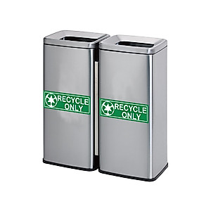 Trash Recycle Stickers for Outdoor Trash Can Garbage Can 2 x6 Inch - Recycle Sticker Trash Can Decal Trash Label Recycling Stickers for Trash Can 12 Pcs