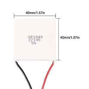 6PCS SP1848-27145 Peltier TEG Module Heatsink Semiconductor Thermoelectric Generator Cooler Cooling Power Plate Module 40 x 40 mm 150℃