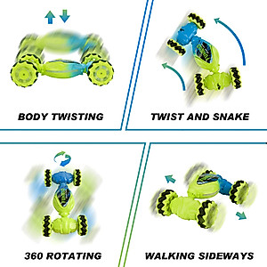 Funbud Gesture Sensing RC Stunt Car Toys - Best Christmas Birthday Gifts for 6 7 8 9 10 11 12 Year Old Boys, Remote Control 4WD Off Road Transform Vehicle, Kids Cool Present Ideas, 2.4Ghz