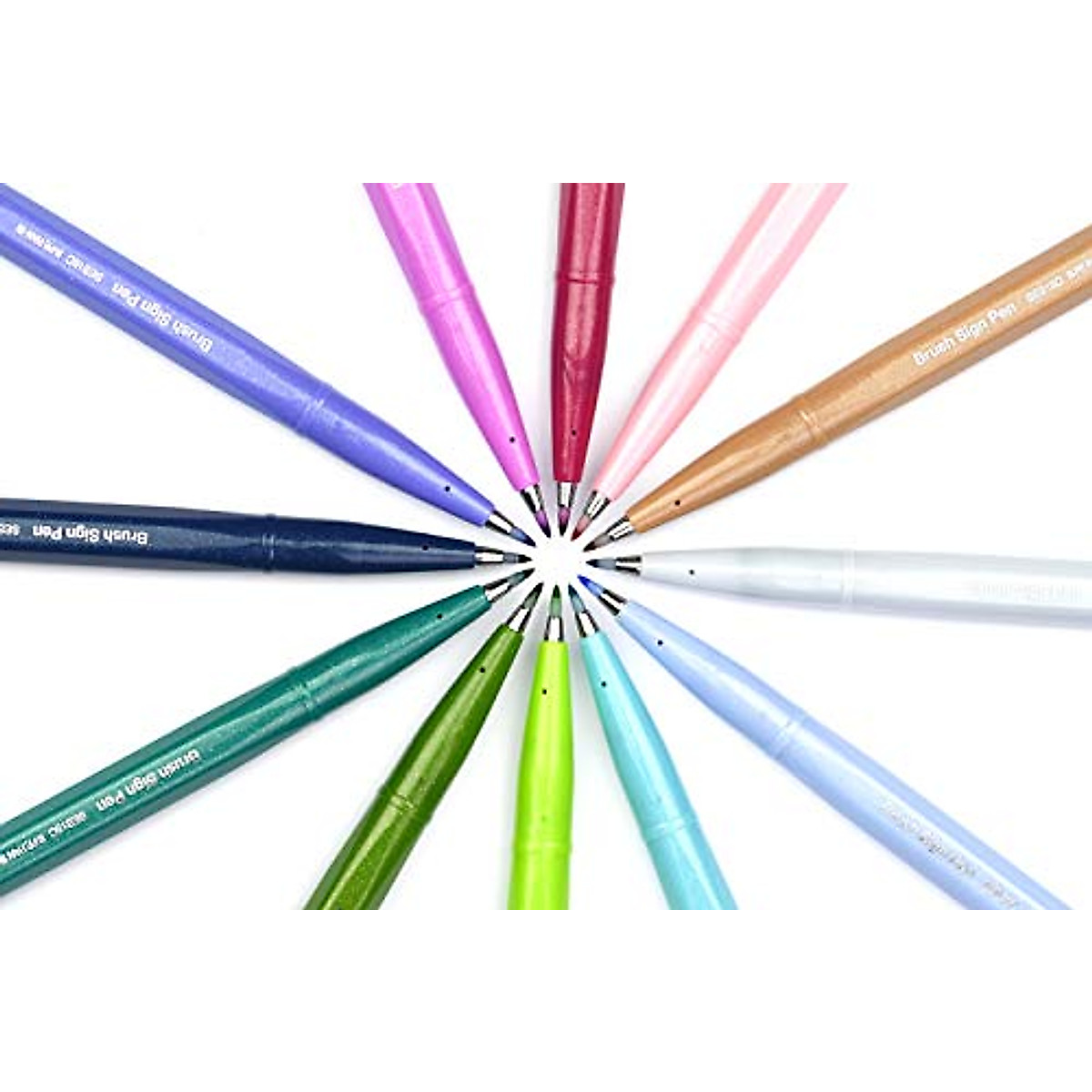 Pentel Brush Sign Pen Pastel colors SES15C - Brush Nib - Fibre Tip