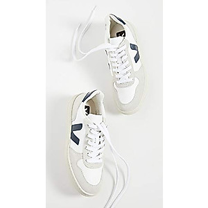 Veja Women's V-10 Sneakers, White/Nautico, 6 Medium US