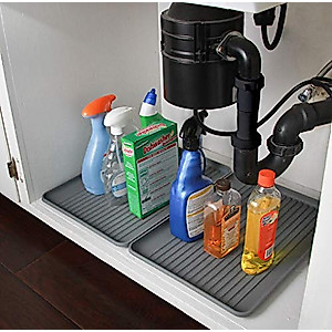 Real Home Innovations Deluxe Under Cabinet Spill Tray, Gray