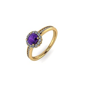 RATNAVALI ARTS 925 Sterling Silver Single Cluster Round Wedding & Engagement Ring with Natural Gemstones (Ruby)