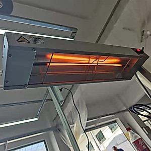 KOUDA 24 Inch Strip Warmer with Adjustable Stand 500W Strip Heat Lamp Countertop Infrared Food Warmer for French Fries Fry Dishes Soup Silver