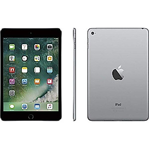 Apple iPad Mini 4 Wi-Fi, 7.9in Retina Display with 2048 x 1536 Resolution, A8 Chip, Touch ID, FaceTime, Up to 10 Hours of Battery Life - 128GB - Space Gray (Renewed)