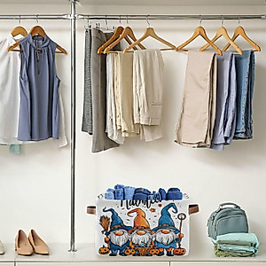 senya Halloween Storage Basket, Halloween Dwarf Foldable Fabric Collapsible Storage Bins Organizer Bag for Storage Clothes