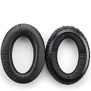 PXC350 Earpads Replacement PXC450 Protein Leather Ear Pad Cushions Repair Parts Compatible with Sennheiser PXC350 PXC450 PC350 HD380 HD380PRO HME95 HMEC250 Headphones (Black)