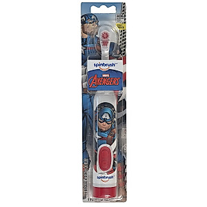 Disney Captain America 3pc Oral Care Bundle with Matching Battery Powered Toothbrush, 2-Minute Timer, Rinse Cup and More