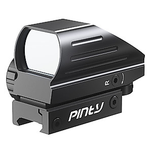 Pinty Red Green Reflex Rifle Scope Dot Sight 4 Different Reticles Black