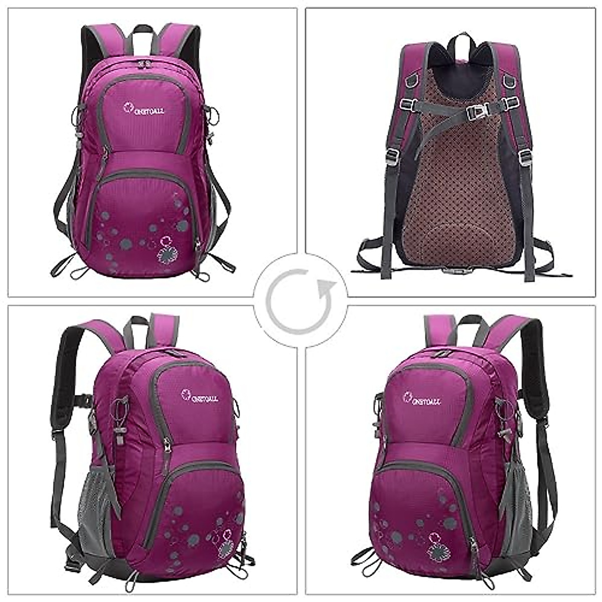 ONETOALL Cycling Backpack, Waterproof Bike Backpacks, 20L Small Hiking Travel Backpack Lightweight Daypacks for Men Women