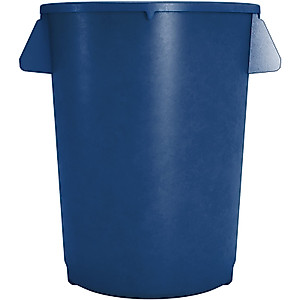 SPARTA Bronco Waste Bin Container, Trash Can, (Lids Sold Separately), Polyethylene, 32 Gallons, Blue, (Pack of 4)