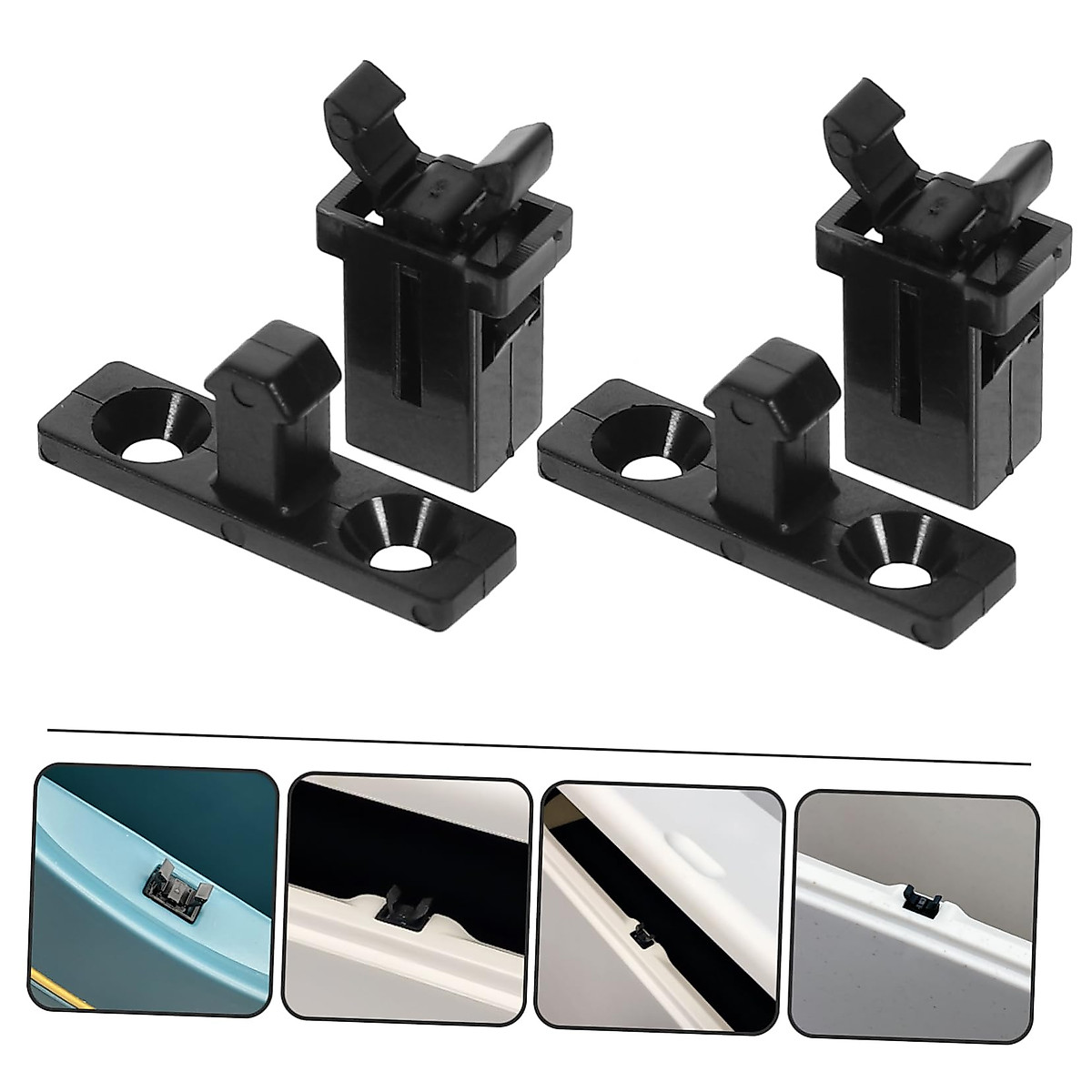 Hohopeti 10 Sets Trash Can Buckle Trash Can Lid Pin Lid Locking Trash Can Replacement Parts Door Latch Push Latch Garbage Can Lock Trash Can Lid Lock Trash Bin Latch Touch Latch Lid Latch