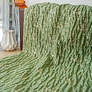 XMTXZYM 2 Meter Embossed Yarn Dyed Jacquard Fabric Women's Dress DIY Sewing Fabric