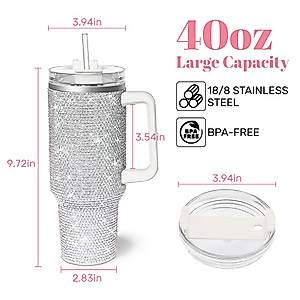 Rivocoda Taylor Gifts Merch, 40 oz Tumbler with Handle and Straw Lid, Leakproof Insulated Tumbler for Music Lovers, Friendship Birthday Gifts for Girls