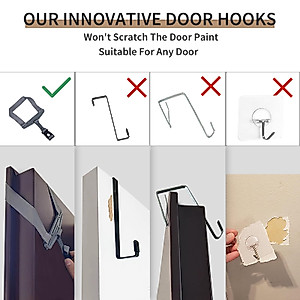 Ligereza Hanging Laundry Hamper Bag is Suitabled for Any Door,Large Capacity Hanging Laundry Basket Won't Scratch the Door Paint,Over the Door Laundry Hamper with Big Metal Rim Opening