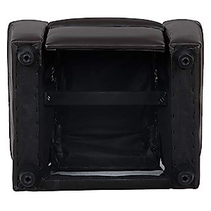 Flash Furniture Contemporary Brown LeatherSoft Kids Recliner with Cup Holder and Headrest for Lounge,Arm Rest, Vinyl