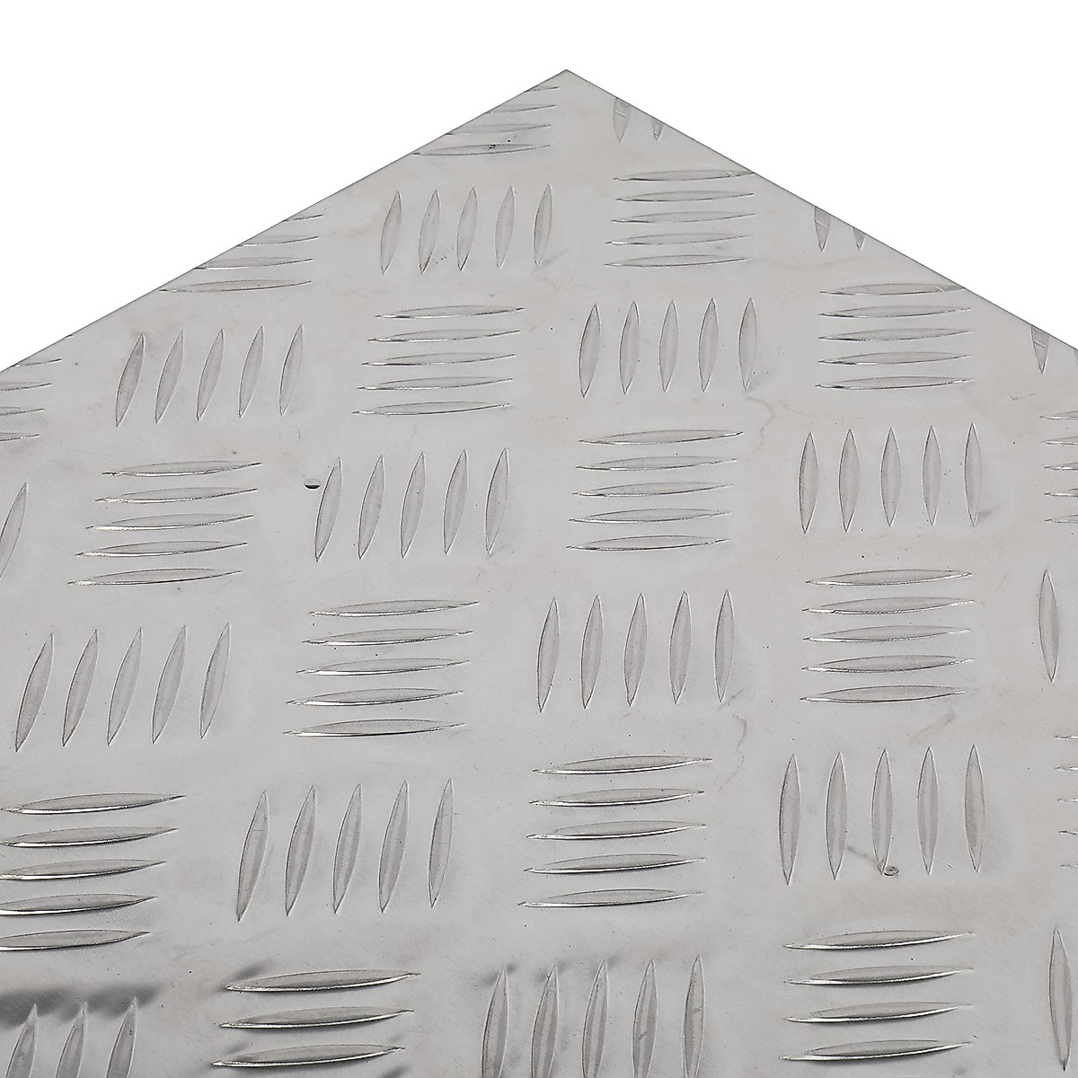 MOTORHOT 50" L x 14" W x 10" H Aluminum Truck Bed Tool Box, Diamond Plate Toolbox Square Storage Organizer with Side Handle for Pickup, RV, Trailer Toolbox, Silver