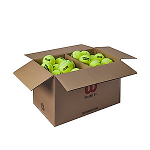 WILSON Tennis Balls Triniti, 72 Balls, Cardboard 100% Recyclable, Yellow, WR8201501