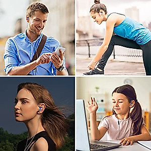 JAKPAK Wired Earbuds with Mic in-Ear Headphones Sports Earphones 3.5mm Earbuds, Wired Headphones Noise Canceling Deep Bass Stereo Sound Earbuds for iPhone 6/6S Samsung A13 A03s S10 S9, Moto G Stylus