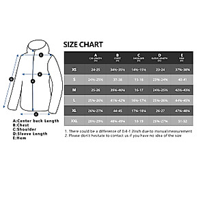 Little Donkey Andy Women's Lightweight Hooded Softshell Jacket for Running Travel Hiking, Windproof, Water Repellent Black Size L