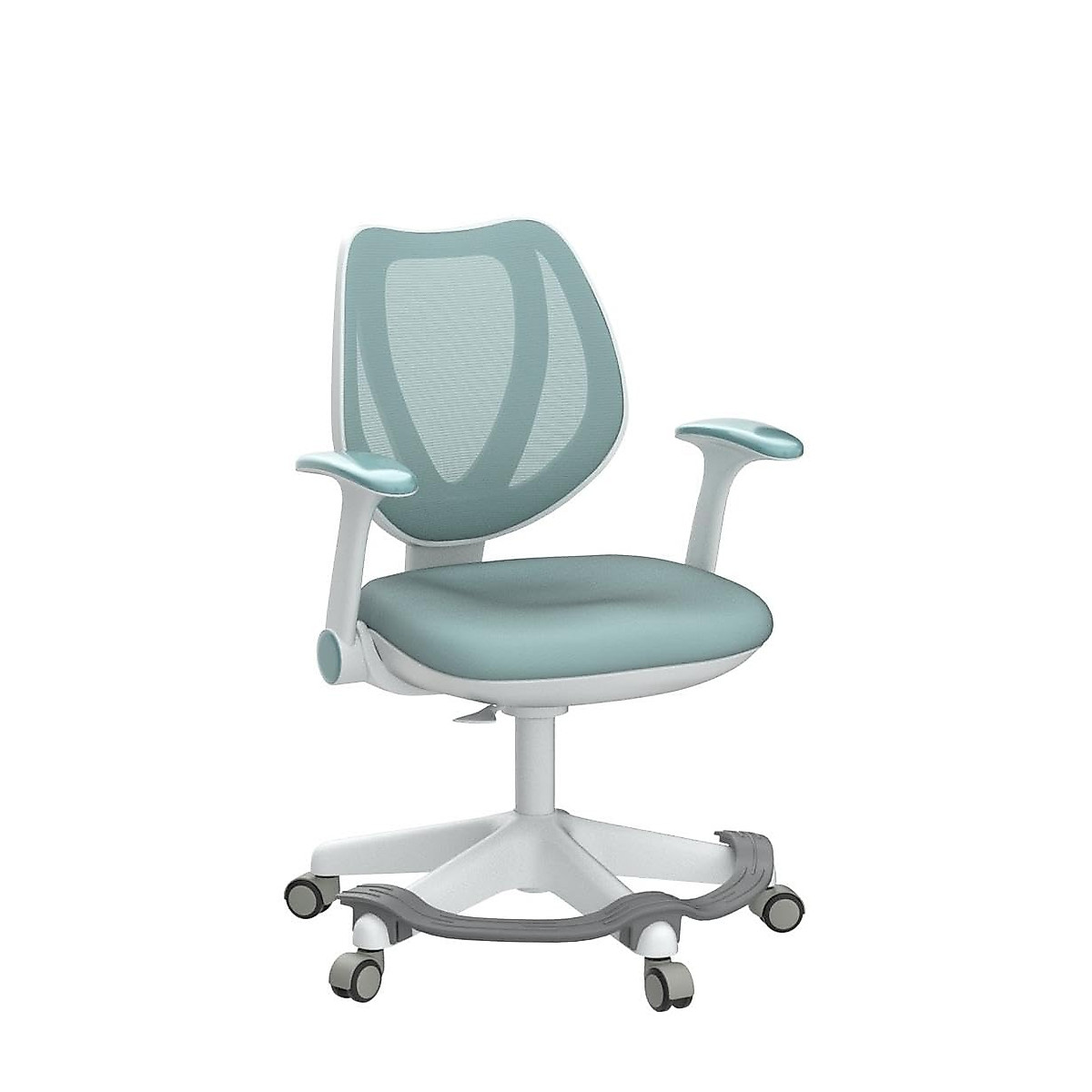 Villeston Cute Kids Desk Chair - Blue Computer Chair with Adjustable Armrests and Footrest Study Reading Office Swivel Chairs for Boys Girls Teens