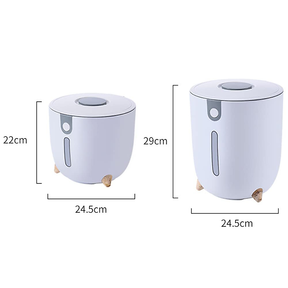 Rice Dispenser Kitchen Organization, Dry Food Storage Container with Flip Lid for Cereal Grain, Black Rice, Pet Food, Beans