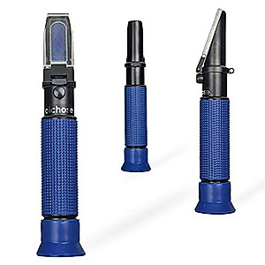 Alcohol Refractometer of 0-80% Volume Percent Scale Range, for Alcohol Content Measurement in Alcohol Liquor Production, Distilled Beverages, Homebrew, with Automatic Temperature Compensation Function