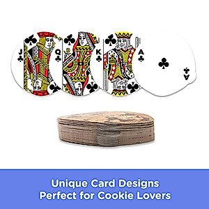 GAMAGO Cookie Playing Cards - Cookie Shaped Deck of Cards to Play Your Favorite Card Games for Birthdays, Stocking Stuffers, White Elephant
