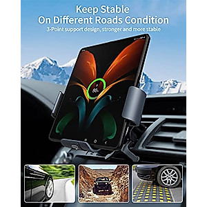 ANPULES Wireless Car Charger for Samsung Galaxy Z Fold 4/3/2, [Dual Coils] Fast Charging Phone Car Mount for Christmas, Auto-Clamping Air Vent Dashboard Car Phone Holder for Galaxy Z Fold/Note