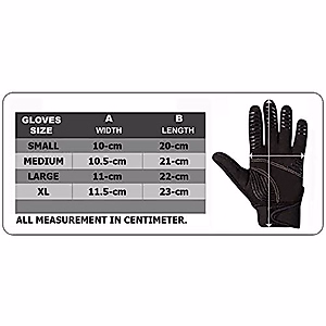 Rebz Wheelchair Disability Mobility Full Finger Gloves Breathable and Non-Slip Material for Good Grip Lightweight Adjustable Strap for Men and Women (Medium)