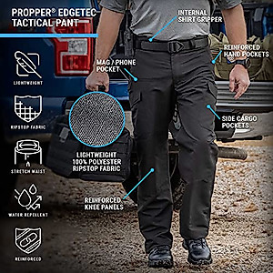 Propper Men's Edgetec Tactical Pants, Ranger, W: 42'' x Large: 34''
