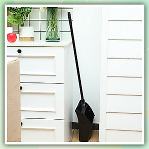 Weewooday 8 Pieces Commercial Lobby Dustpan Plastic Upright Dust Pan with Long Handle Metal Upright Dustpan Heavy Duty for Restaurants Commercial Lobby Garage Home and Outdoors Use