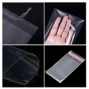 KnR Harmony Self Adhesive Bags 4x5 300pcs Self Sealing Resealable Bags Small Clear Cellophane Bags for Candy Jewelry Necklaces Snacks Nuts Gift Packaging 9 Sizes to Choose from