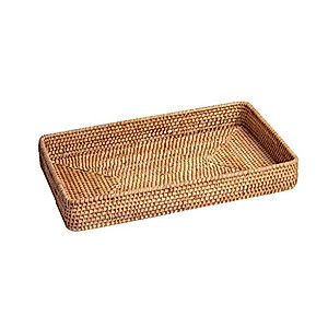 UXZDX Handmade Rattan Woven Straw Woven Storage Basket Desktop Storage Box Storage Box Storage Basket (Size : Small)
