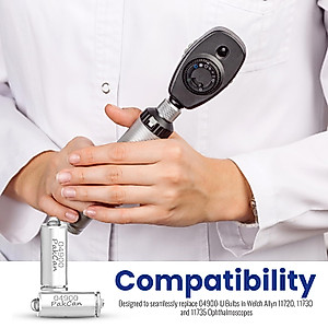 PakCan Compatible with Welch Allyn 5 Pcs Halogen LED Replacement Bulbs 04900-U for 11720, 11730 and 11735 Ophthalmoscopes, 3.5V (5)