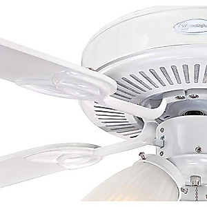 Westinghouse 7236400 Vintage Indoor Ceiling Fan with Light, 52 Inch, White
