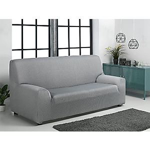 Martina Home - Elastic Cover for 4 Seater Sofa, Model TUNEZ, Color Blue Electric, Measure from 240 to 270 cm