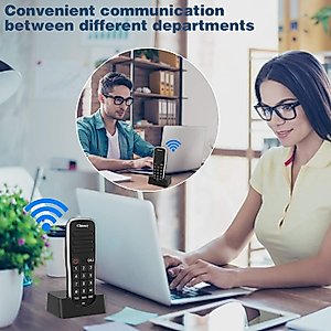 Chtoocy Rechargeable Intercoms Wireless for Home 1 Mile Range 10 Channel, Handheld Wireless Intercom System for Home Business Office, Home Room to Room Communication System (2 Packs, Black)