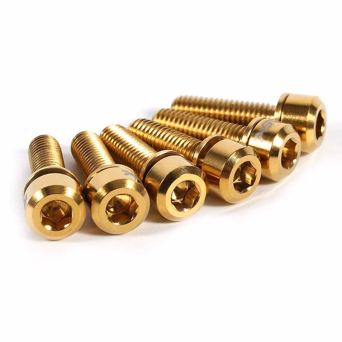 6Pcs M5 x 18mm Bolts Screw Stem Bolt Bike Fixed Stem Bolts with Washers for Mountain Road Bike (Golden)