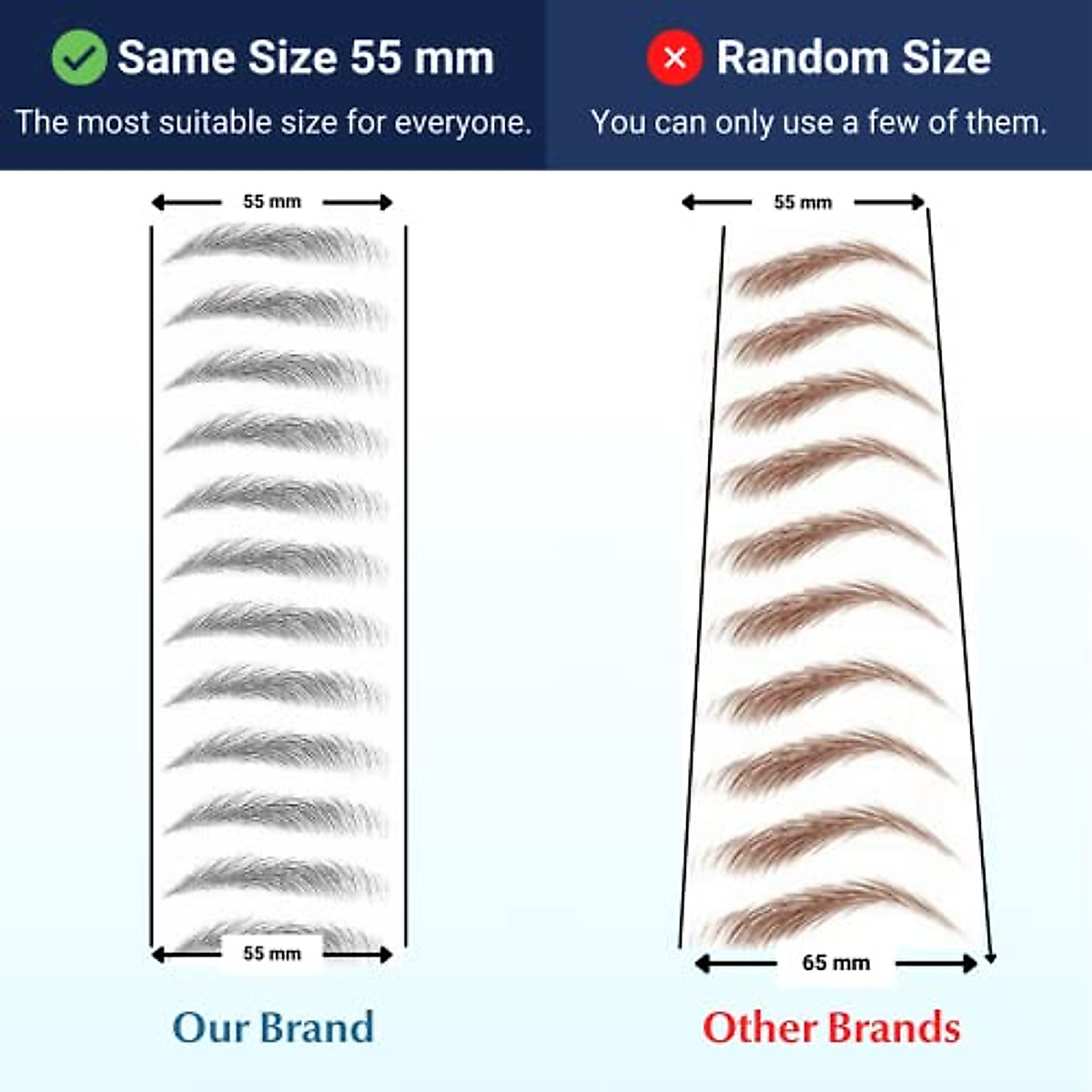 Bliss and Beyond USA | Men Waterproof Eyebrow Tattoo Stickers. A real hair stroke look. Hair replacement without surgery. Solution for hair loss. Bushy Tinted eyebrow tattoos. (MEN)