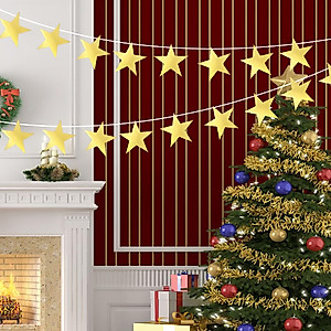 Star Cutouts, 24PCS Gold Star Cutouts, Double Printed Paper Stars, 6 Inch Cardboard Star Cutouts, Glitter Stars Decorations for Christmas Wedding Movie Night Classroom Wall Party Supplies