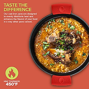 Cast Iron Dutch Oven Pot with Lid, 3-in-1, 5 Quart Cast Iron Dutch Oven with Cast Iron Skillet Lid, Cast Iron Pot with Lid, Preseasoned Cast Iron Pots and Pans Set, RV or Lodge Camping Cast Iron Set