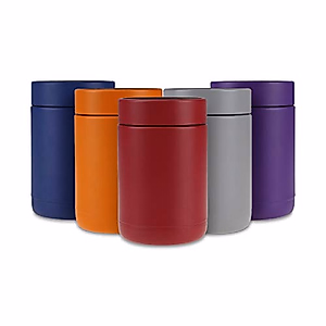 Tahoe Trails Stainless Steel 12oz Vacuum Insulated Can and Bottle Cooler | Double Wall Can Cooler For Cans and Bottles | Copper Plated Can Chiller and Metal Cooler | Crimson red