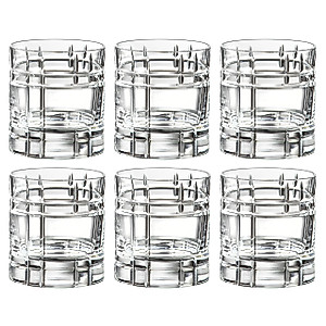 Barski Tumbler Glass - Double Old Fashioned - Set of 6 - Glasses - Designed DOF Crystal Glass Tumblers - For Whiskey - Bourbon - Water - Beverage - Drinking Glasses - 11.5 oz. - Made in Europe