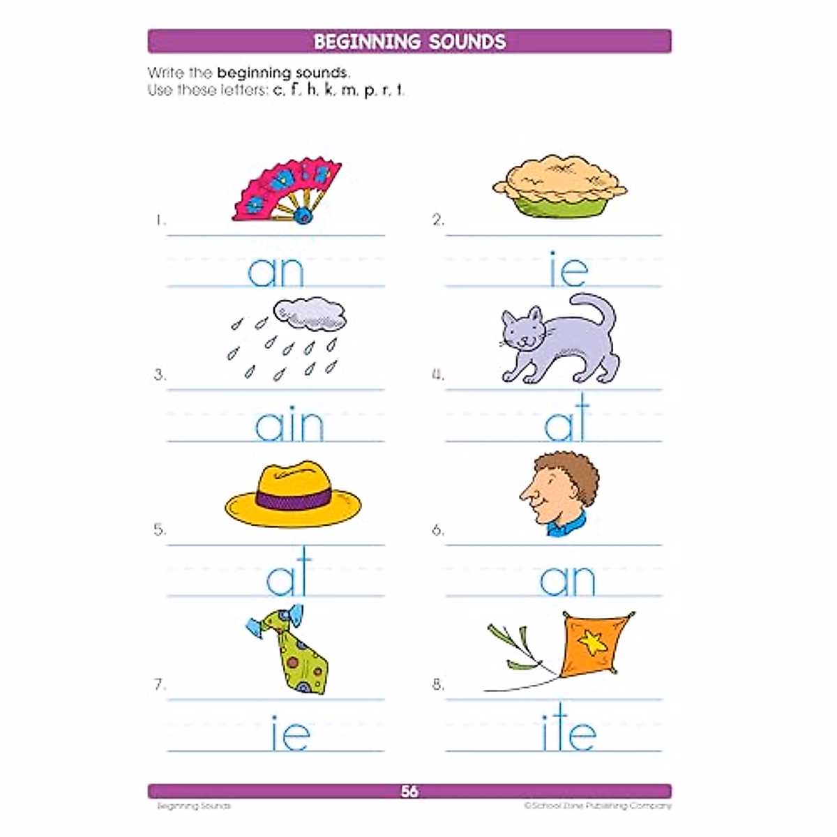 School Zone - Big Spelling Grades 1-3 Workbook - 320 Pages, Ages 6 to 9, 1st Grade, 2nd Grade, 3rd Grade, Letter Sounds, Consonants, Vowels, Puzzles, Games, and More (School Zone Big Workbook Series)