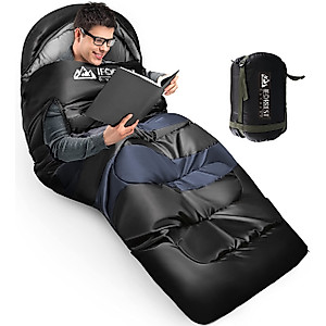 IFORREST Sleeping Bag for Adults and Teens - Cold Weather(All Seasons) Single Person Camping Bed - 40" Extra-Wide & Warm XXL